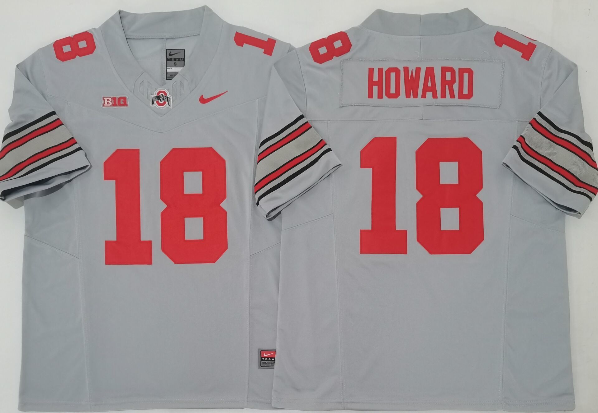 Men's Ohio State Buckeyes Will Howard #18 Gray Player Game Jersey ...