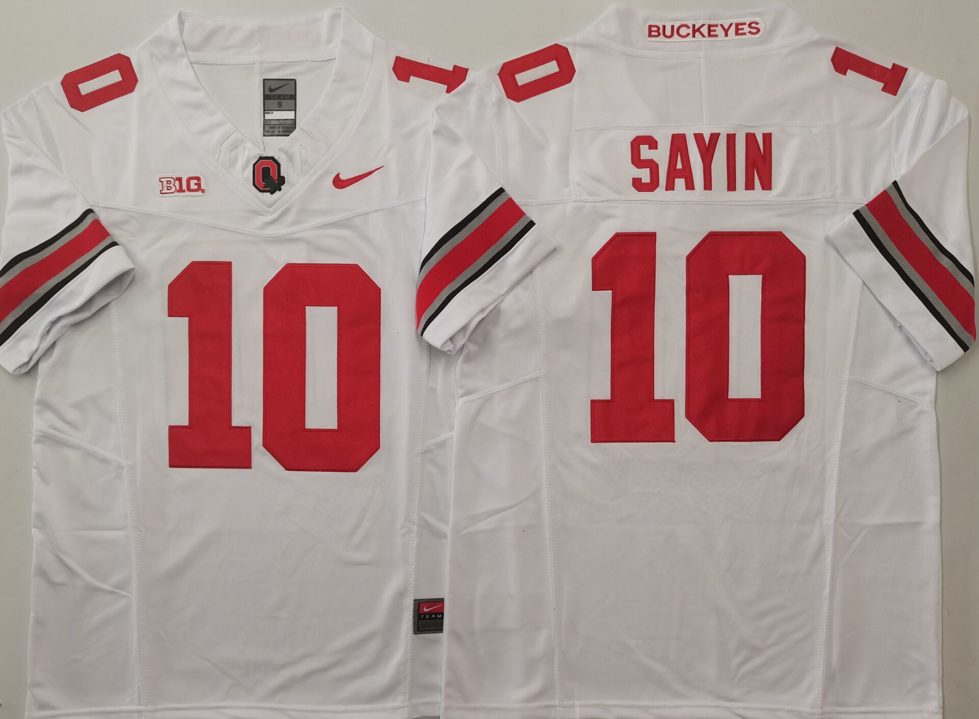 Men's Ohio State Buckeyes Julian Sayin #10 White Player Game Jersey ...